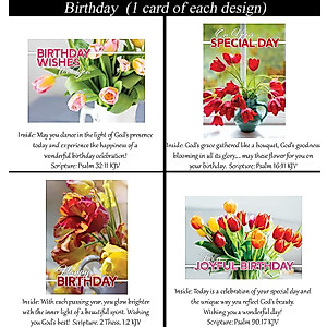 Birthday (No Repeated Cards) 32 Designs Christian/Religious Greeting Card Assortment #3 ~ Scripture in every card