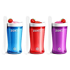 ZOKU Jumbo Slush and Shake Maker, Compact Make and Serve Cup with Freezer Core Creates Single-Serving Smoothies, Slushies and Milkshakes in Minutes, BPA-Free, Purple