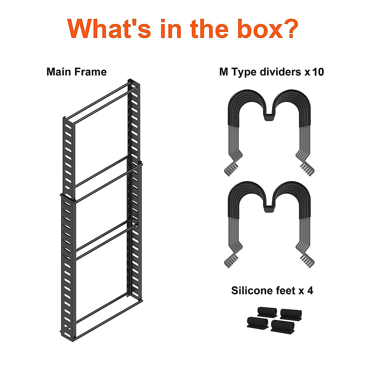 Atposh Pot rack 10 Adjustable Dividers Pots and Pans Organizers Expandable Pots Lid Holder Kitchen Cabinet Pantry Bakeware Organizer and Storage