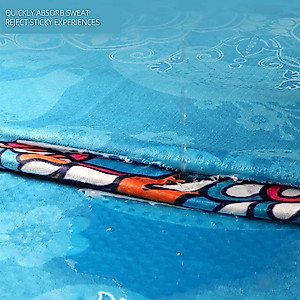 Large Yoga Towel 74"x27.5" Rubber Grip Dots Bottom Non Slip Soft Yoga Mat Towel with Travel Bag for Hot Yoga Pilates and Workout