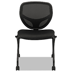 HON VL302MM10 VL302 Series Mesh Back Nesting Chair, Black, 2/Carton