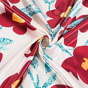 RIIQIICHY 35 Inch Head Scarf for Women Like Silk Scarf Hair Scarf - 4 PCS Square Scarf Bandanas for Women