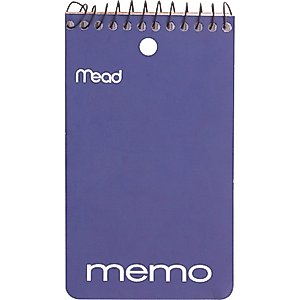 Mead Memo Book Spiral 3 In. X 5 In. pack of 24