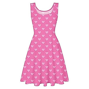 Pink Dress Cute Pink Dress 1950S Dresses for Women Pink Dress for Girls Pink Skater Dress Vestidos Elegantes De Mujer para Fiesta Plus Size Lightning Deals of Today Prime Clearance