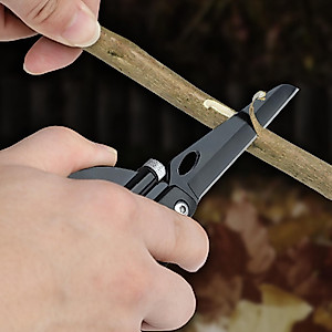 Foxmox Multitool Carabiner with Knife : EDC Carabiners Keychain,LED Flashlight,Glass Breaker and Bottle Opener,Tactical Carabiner Multi-Tools and Outdoor Survival Gear for men