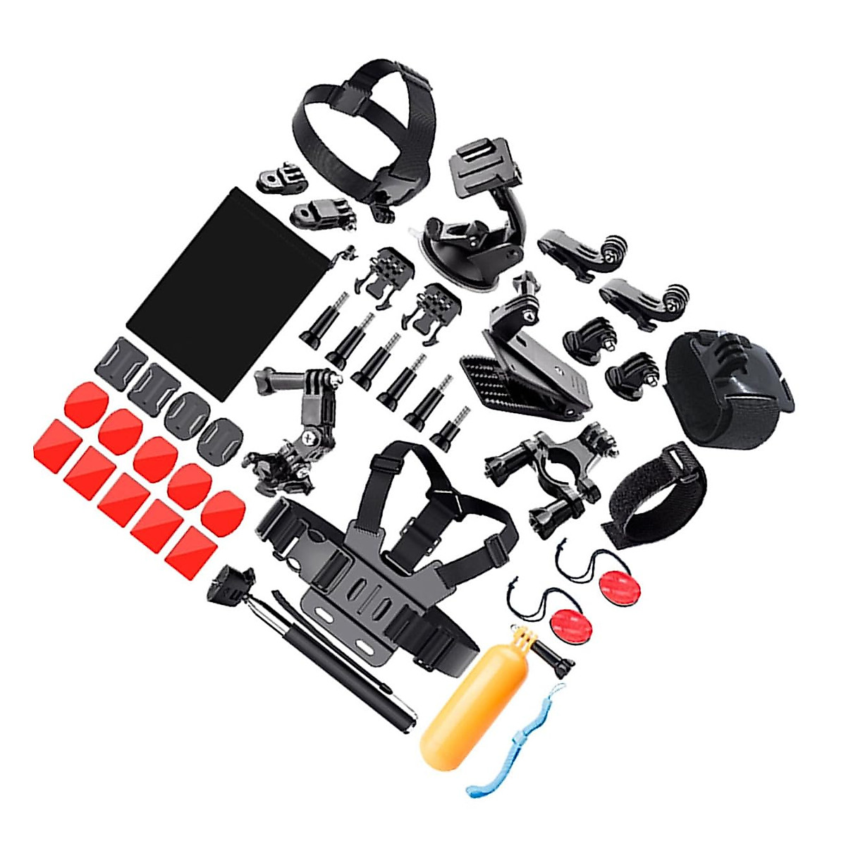 Mikikit Action Camera Accessory Kit 42PCs Set Complete Action Camera Accessories Selfie Stick for Camera
