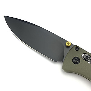 Manual Open Bugout 535 Folding Knife, Axis Lock Pocket Knife with 3 Inch 8Cr13MoV Blade, Glass Reinforced Nylon Grivory Handle, Belt Clip for Camping Hunting