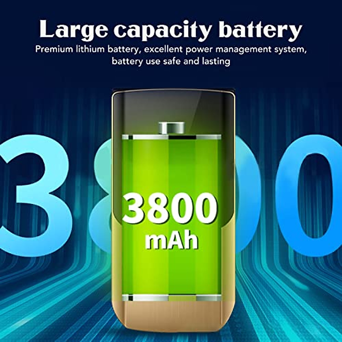 Yoidesu 2G Unlocked Senior Flip Cell Phone, Clamshell Mobile Phone, Large Screen Standby Dual SIM Unlocked Cell Phone with 3800mAh Battery