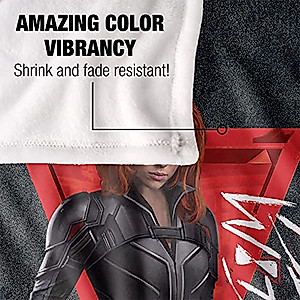 Marvel Black Widow Silky Touch Super Soft Throw Blanket 36" x 58"