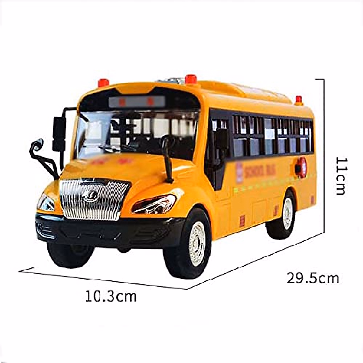 LZYDQP Diecast Yellow Bus Toy for Kids - Pull Back Car with Cool Opening Doors and Rubber Tires - Durable Diecast Metal - Birthday for Boys and Girls