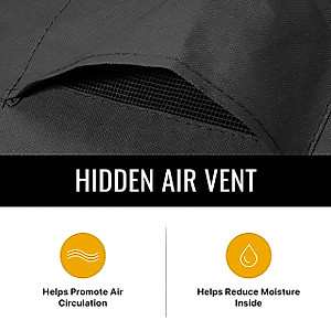 KHOMO GEAR - Patio Table & Chair Set Cover - Durable and Water Resistant Outdoor Furniture Cover (128”L x 82”W x 25”H)