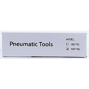 KAMSIN KN7116L 22 Gauge Pneumatic Upholstery Stapler, 3/8-inch(9.0mm) Crown Fine Wire Stapler Gun, 1/4-inch to 5/8-inch(6-16mm) Leg Length Long Nose Upholstery Staple Gun for Upholstering