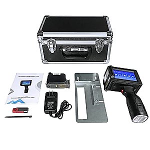 TIKTONER Handheld Printer Portable 1580P1 with 4.3 Inch Touch Screen Quick-Drying Handheld Inkjet Printer Printing Height 0.08-0.5" for Barcode/Label/Logo/QRCode/Date/Batch Number/Barcode