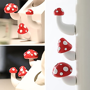 BETYMAO 3PCS Mushroom Fridge Magnet Magnetic Resin Refrigerator Magnets Creative 3D Cartoon Refrigerator Magnets Stickers for Whiteboard Door Decorative
