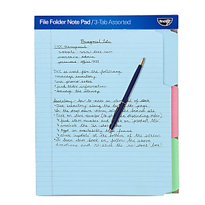 Find It File Folder Notepad - Pack of 12 - 9.5 x 12.5 Inch Notebook Organizer Folders for Filing, Document, and Clipboard Organization - Assorted Colors