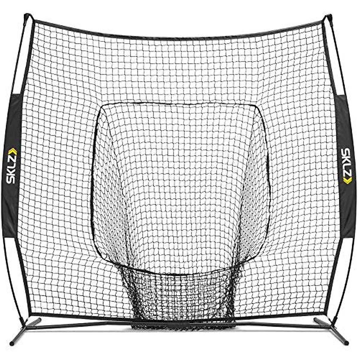 SKLZ Portable Baseball and Softball Hitting Net with Vault, Black, 7 x 7 feet