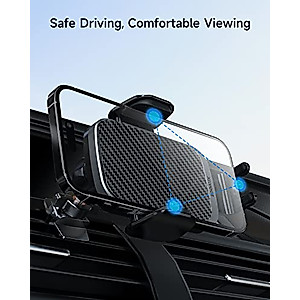 ZOOAUX Wireless Car Charger Vent Mount, 15W Fast Charging Auto-Clamping Car Mount, Air Vent Car Phone Holder for iPhone 13/13 mini/12/11/XS/XR/X/8,Samsung S22/S21/S20/S10/S9 Note 10(Grey)