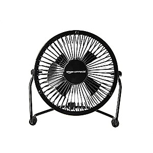 AmazonCommercial 4-Inch Table Fan with Power Adapter and USB Cable