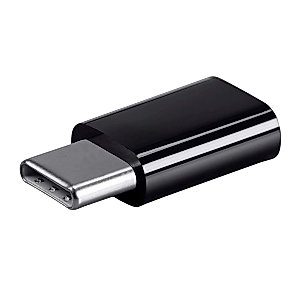 Monoprice USB-C to Micro B Adapter - Male-to-Female With Gold Plated Contacts, Compact and Portable, Black