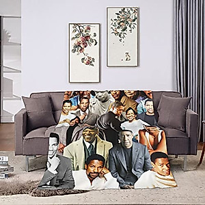 Blanket Denzel Washington Soft and Comfortable Wool Fleece Throw Blankets for Sofa Office car Camping Yoga Travel Home Decoration Cozy Plush Beach Blanket Gift