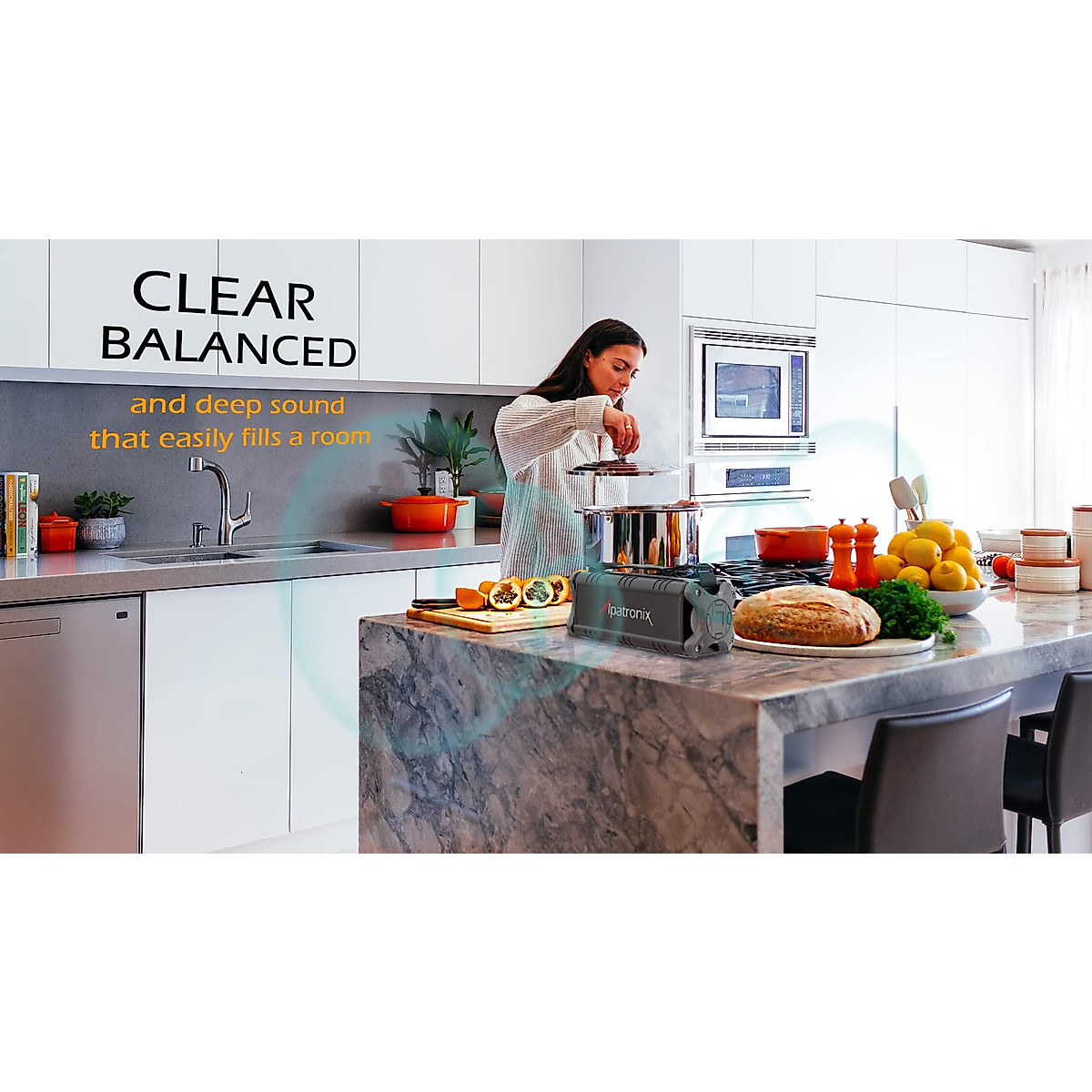 Alpatronix Bluetooth Speaker 60W(80W Max), IPX6 Waterproof, Portable Wireless, 8000mAh Power Bank, Handsfree, Shockproof, TWS, DSP, Stereo, Subwoofer, TF Card, NFC, AX500, Indoor&Outdoor –Black Gray