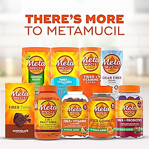 Metamucil 3-in-1 Fiber Capsules, Daily Fiber Supplement for Digestive Health, Plant-Based Psyllium Husk Fiber Capsules, #1 Doctor Recommended Fiber Brand, 300ct Capsules