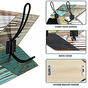 J JACKCUBE DESIGN Set of 3 Arrow Rustic Wall Mounted Coat Rack with 6 Heavy Duty Metal Coat Hanger Hooks Rack for Coats, Hats, Purse on Entryway, Bedroom, Mudroom, Kitchen- MK908A