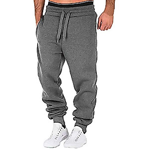 Mens Outdoors Cargo Pants Relaxed Fit Lightweight Punk Cargo Baggy Techwear Military Combat Hiking Work Pants Trousers Sweatpants Dark Gray
