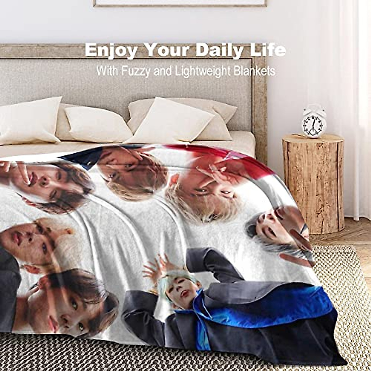 Super Soft Blanket Throw Bedding Flannel Fleece Blankets Fuzz Comfortable for Bed Sofa Kids and Adults 50"x40"