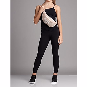 Reebok Fanny Pack - Lightweight Stylish Crossbody Waist Belt Bags for Women and Men with Adjustable Strap, Light Brown Foundation