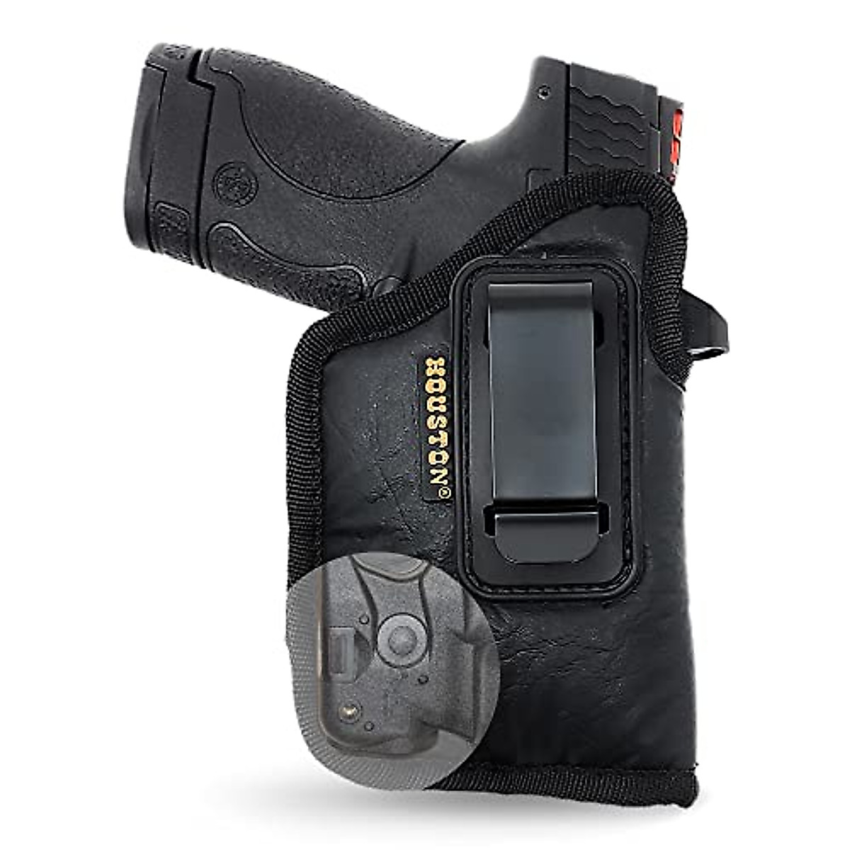 Houston Gun Holsters IWB Optical Gun Holster by Houston Eco Leather Concealed Carry Soft Material FITS Black CHPP-57GL-RH CHPP-57GL-RH
