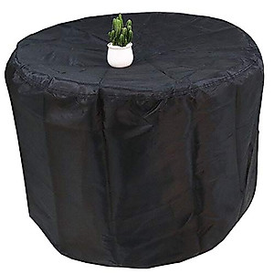 J&C Round Patio Table & Furniture Set Cover, Garden Patio Furniture Covers, Waterproof Outdoor Furniture Cover Round Furniture Black (88" x 37")