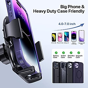 Miracase 4-in-1 Cell Phone Holder for Car, Universal Car Phone Holder Mount for Dashboard Air Vent Windshield Compatible with iPhone 14 Series/iPhone 13 Series/iPhone 12/Samsung and All Phones