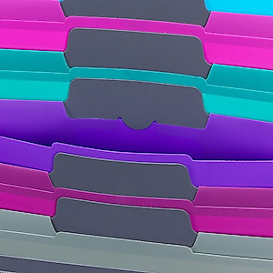 Smead Cascading Wall Organizer Gen 2, 6 Pockets, Letter Size, Gray/Jewel Pockets (92063)