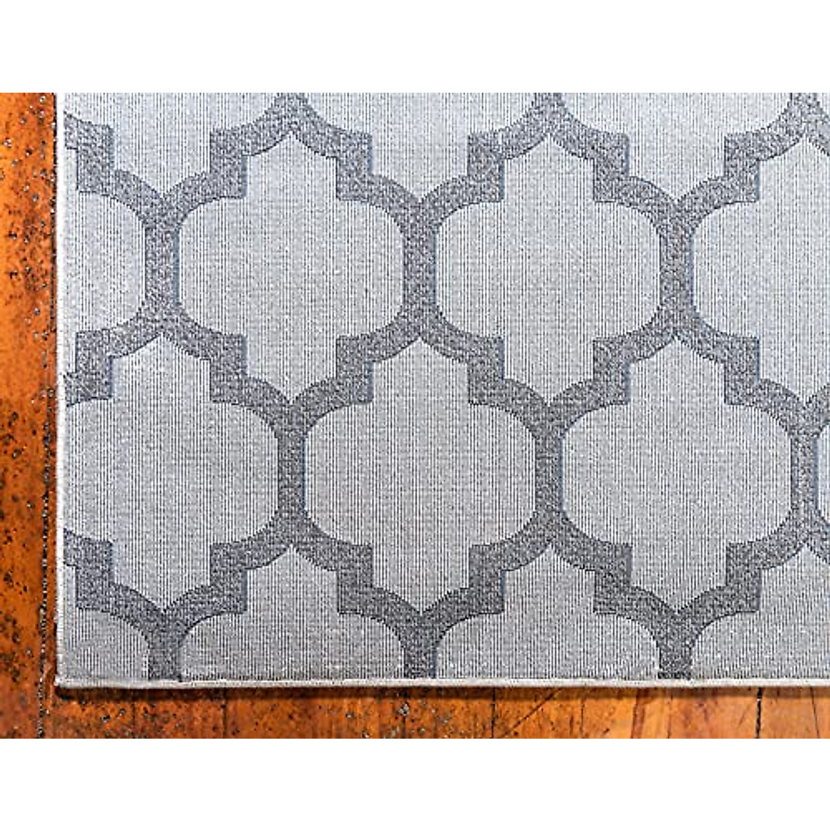 Unique Loom Trellis Collection Modern Morroccan Inspired with Lattice Design Area Rug, Rectangular 4' 1" x 6' 1", Beige and Gray/Gray
