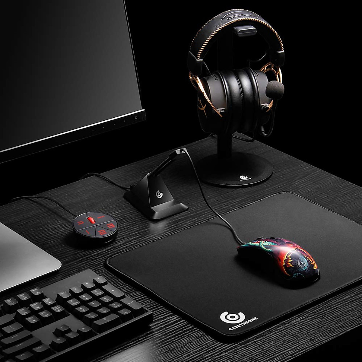 CASETHRONE Gaming Mouse Cable Management V2,aBell Mouse Bungee V2 Device for Esports FPS Game (Black)