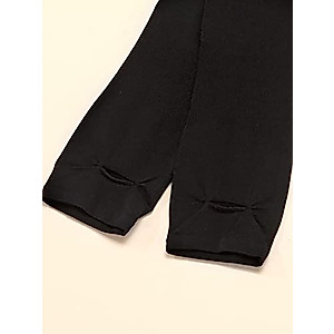 Verdusa Women's Arm Warmers Long Fingerless Gloves Black Thin one-size