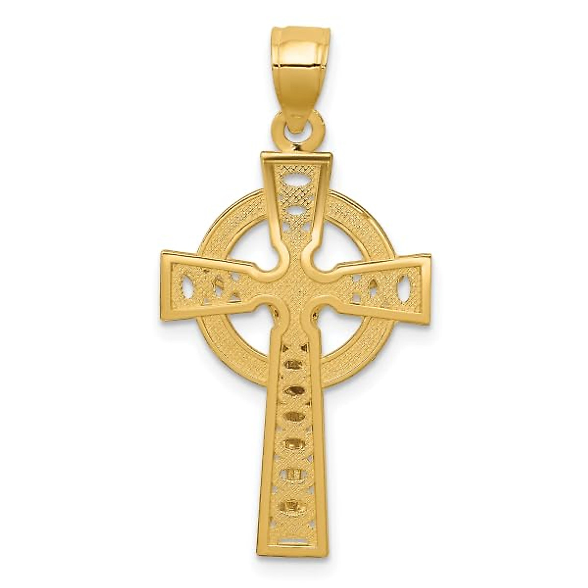 IceCarats 14K Two Tone Gold Iona Lord Jesus Christ Crucifix Holy Cross Necklace Heart Claddagh Celtic Religious Pendant Charm Irish Jewelry Only