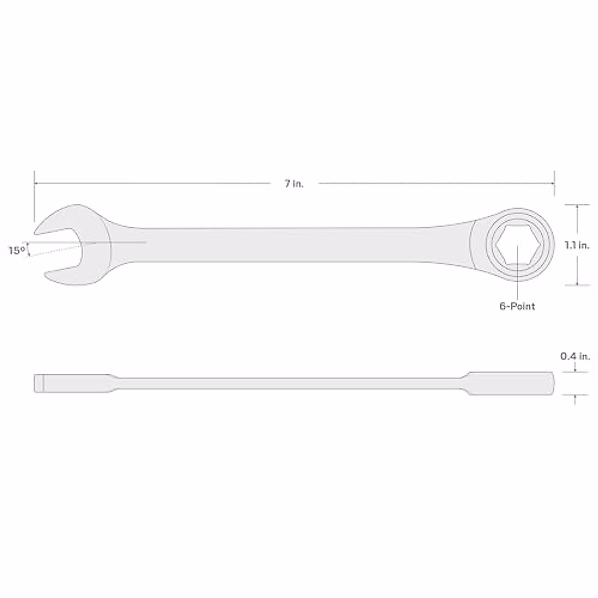 TEKTON 1/2 Inch Ratcheting Combination Wrench | WRN53010