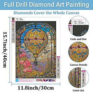 hkejoi Large Size Christmas Diamond Art Kits for Adults-Large Christmas Diamond Painting Kits for Adults,Christmas Gem Art Kits for Home Wall Decor(15.7x27.5inch)