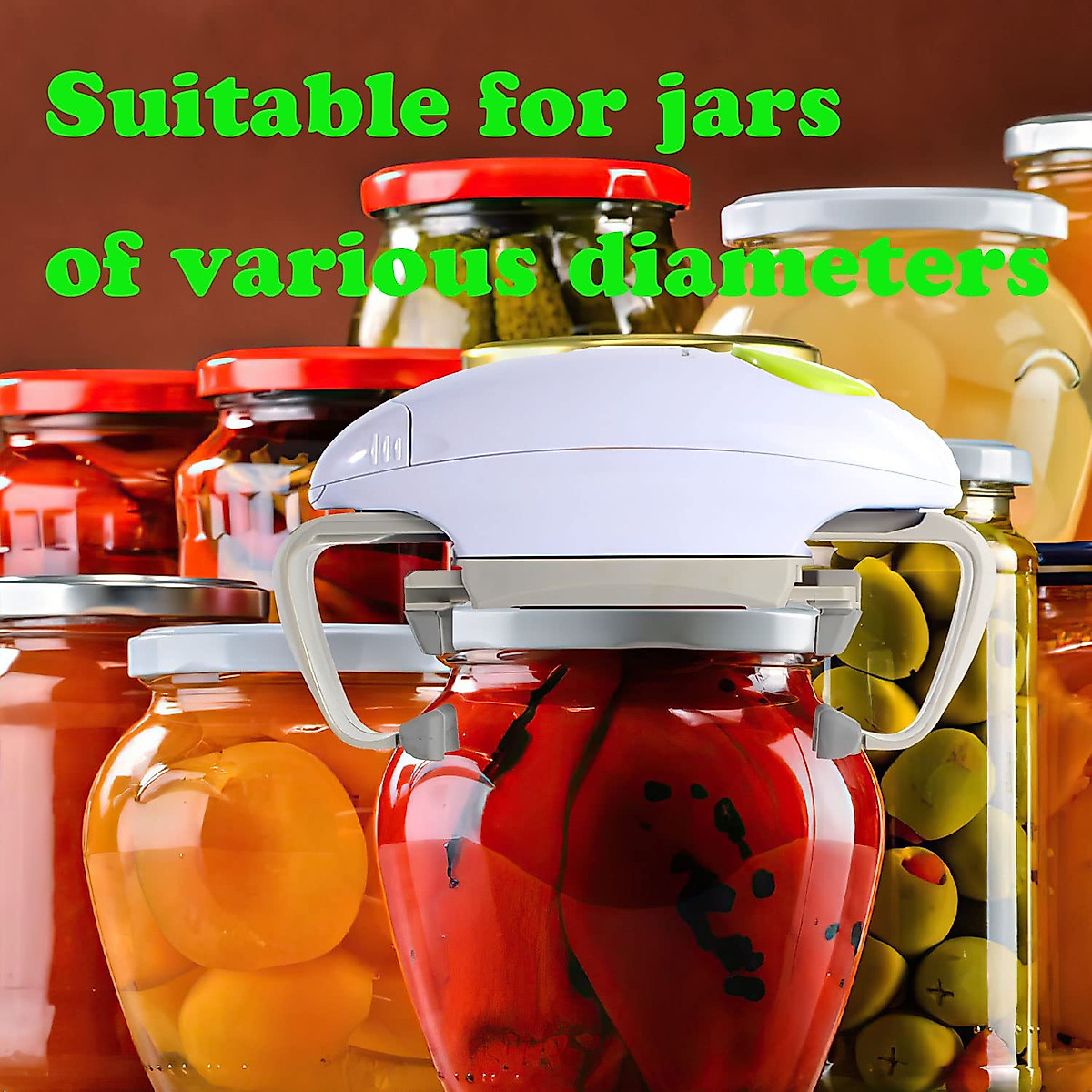 Electric Jar Opener for Weak Hands, Automatic Jar Openers for Kitchen Battery Operated Jar Opener Safety Kitchen Gadget One Touch Can Opener Hands Free Jar Openers Prime for Seniors with Arthritis