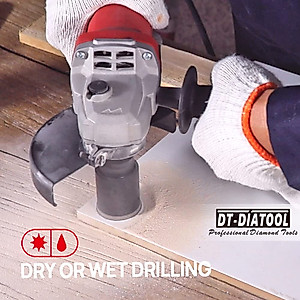 DT-DIATOOL Diamond Chamfer Bit 2 Inch with Diamond Drill Bit 4/5 Inch Hole Saw 5/8"-11 Thread for Drilling Enlarging Polishing Holes of Tile Granite Marble Stone Brick