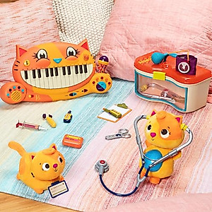 B. toys- Meowsic- Interactive Cat Piano – Toy Piano & Microphone – Musical Instrument For Toddlers, Kids – 20+ Songs, Sounds & Recording Feature – 2 Years +