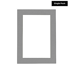 16x20 Mat Bevel Cut for 12x18 Photos - Acid Free Mid Grey Precut Matboard - for Pictures, Photos, Framing - 4-ply Thickness