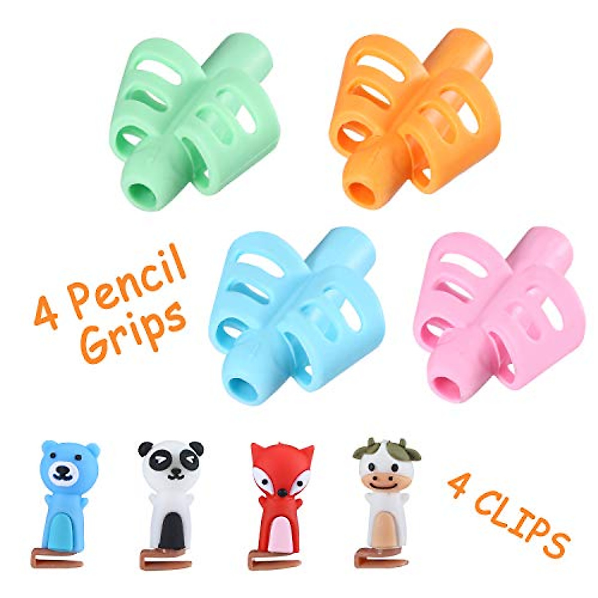 Mr. Pen- Pencil Grips for Kids Handwriting, 4 Pack, Pencil Grips, Pencil Grip, Kids Pencils Grip, School Supplies, Grip Pencils for Kids, School Supplies for Kids, Pencil Holder for Kids, Pen Grip