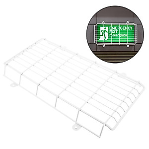 Gadpiparty Wire Guard for Exit Sign Emergency Light Metal Wire Guard Damage Stopper Exit Sign Damage Cage Wall Mounted Emergency Signal Protective Covers