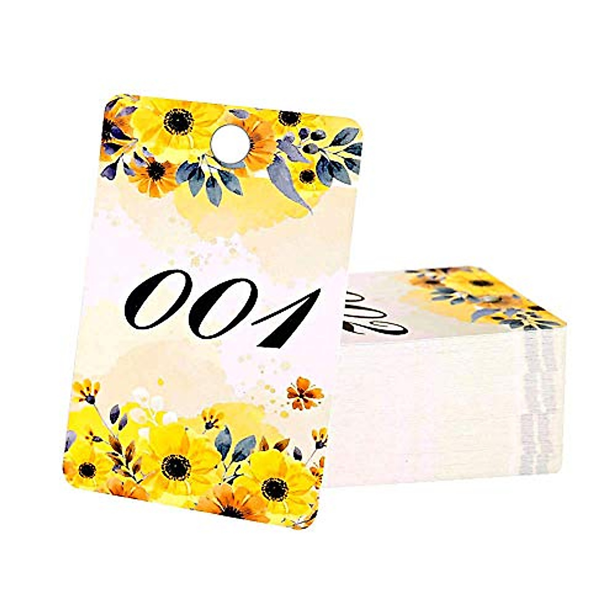 FaCraft Numbers Tags 001-100,2.17"x 3.35" Live Sale Number Card