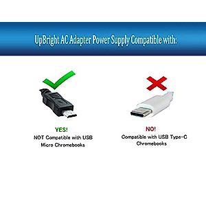 UpBright 5V Micro USB AC/DC Adapter Compatible with VXI B350-XT B350XT Blue Parrot Blueparrott Xpress and Xpressway II Noise Canceling Wireless Trucker Bluetooth Headset Cell Phone 5VDC Power Supply
