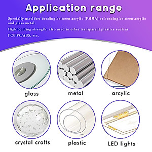 EDSRDXS UV Bonding & Welding Glue Kit UV Super Bonding Glue with 3W UV Light Quick-Drying & Waterproof Liquid Plastic Welding Kit for Plastic, Glass, Metal 0.35oz (10ml)