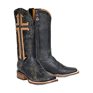 Tin Haul Women's Salvation Western Boot Broad Square Toe Brown 9 M US